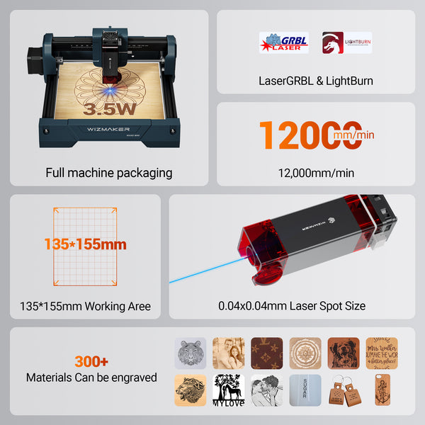 WizMaker WAND Mini 3.5W Laser Engraver – WIZMAKER